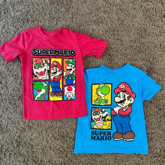 Nintendo | Shirts & Tops | Boys Mario Shirt Bundle Size 5xs Euc | Poshmark